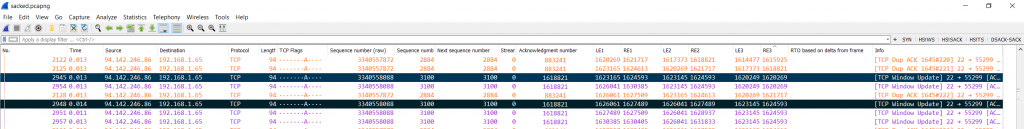 Wireshark Profile for SACK/DSACK | CRnetPACKETS